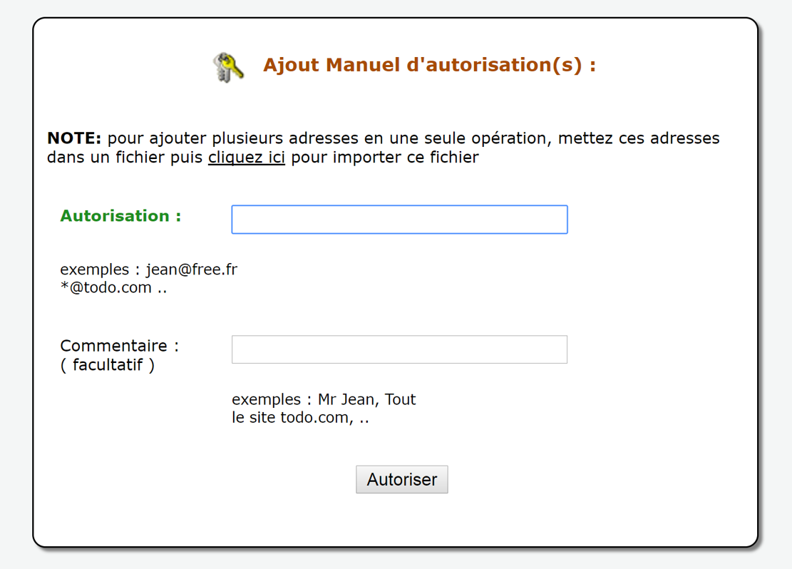 » ajouter une autorisation